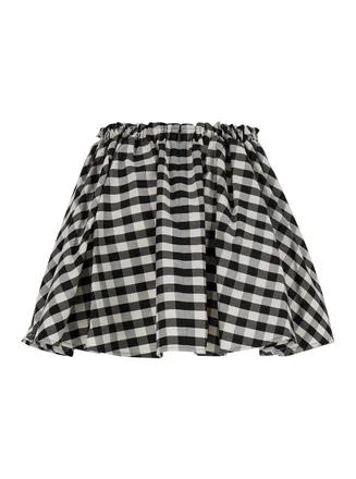 Givenchy Womens Mini Skirt Asymmetrical White-Black Cotton Viscose White/black