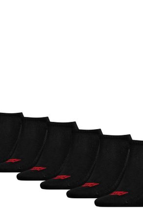 Levi's Low Cut Batwing Logo Socks - 6 Pack - Herren - Schwarz / Schwarz