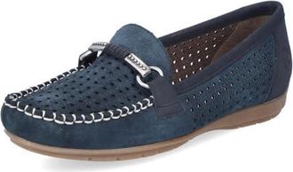 Rieker Chaussures à Enfiler pour Femme 40253, Bleu 14., 37 EU Étroit