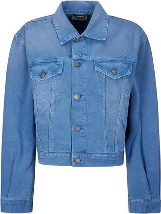 Haikure Femme, Vestes, Bleu, Taille: 38 FR Button Denim Jacket