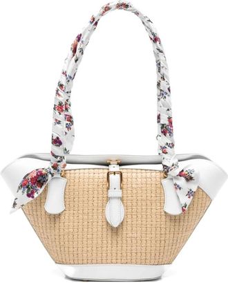 Dolce & Gabbana Femme, Sacs, Beige, Taille: ONE Size Capri Straw Bucket Bag