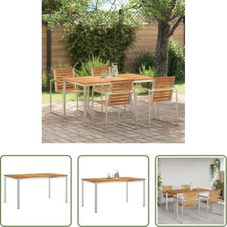 vidaXL Terrasse Tisch - Esstisch Braun 150 x 90 x 75 cm Massivholz Akazie
