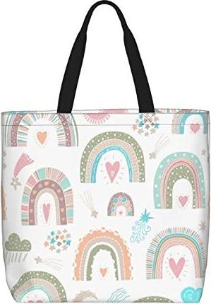 Generic Sac De Courses Arc-En-Ciel Rose Sac &Agrave; Dos R&eacute;utilisable Pliable Sacs En Toile, Pour Burea, Voyage, Tous Les Jours, Femmes