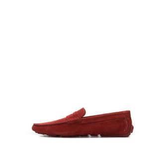 Bally Mens Bordeaux Leather Moccassin Shoe