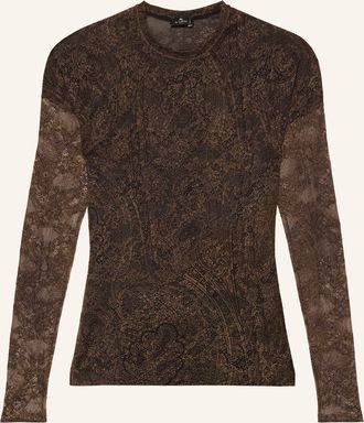 Etro Etro Longsleeve Aus Mesh braun