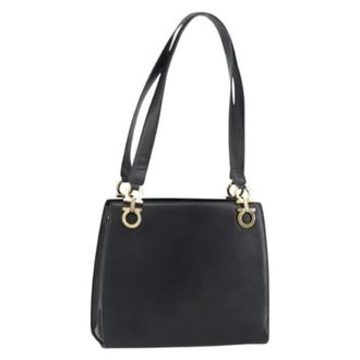 Ferragamo Sac bandouli&egrave;re en cuir Pre-owned - Femme - Pre-owned - Noir - Taille: ONE Size