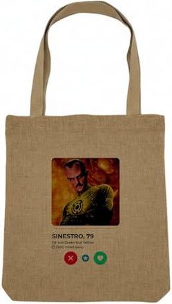 Fabulous Sac Shopping Tote Bag Aspect Lin - Sinestro Super Heroes Social Network Dating Love Comics - Sac de Courses Toile Epaisse 360g Beige Naturel Cabas Por