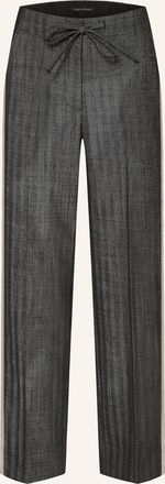 Luisa Cerano Luisa Cerano Hose Mit Glitzergarn Und Galonstreifen grau