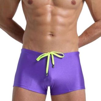 Generic HUIWDP Maillot de bain pour homme avec cordon de serrage &eacute;l&eacute;gant respirant et s&eacute;chage rapide, violet, XL