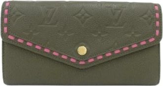 Louis Vuitton Portefeuille long (bi-pli) Pre-owned - Femme - Pre-owned - Vert - Taille: ONE Size
