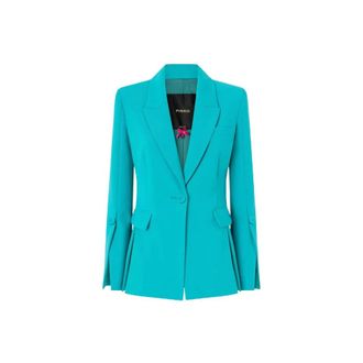 Pinko Pinko, Femme, Vestes, Bleu, Taille: 38 FR Artichoke Canvas Technical Jacket Ss26