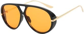 Generic Lunettes De Soleil Vacances &Agrave; Monture Large For Hommes Et Femmes Conduite En Plein Air(Orange)