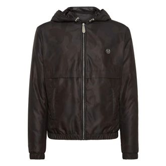 Philipp Plein Windbreaker Camouflage - - Jackets - Herren - Schwarzk - 2XL
