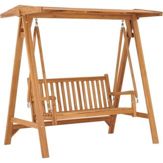 vidaXL Balancelle 174 cm Bois de teck massif Vidaxl