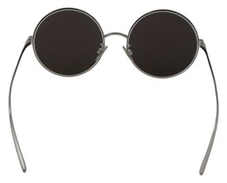 Dolce & Gabbana Silver Plated Round Gray Le Nses Women Sunglasses Metal