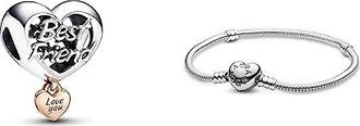 Pandora Charm Moments 782243C00 Corazón & Pulsera 590719-18 Corazón San Valentín