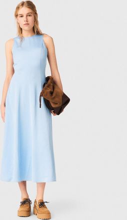 Maje Langes Kleid Mit R&uuml;ckenausschnitt - Blau - Maje