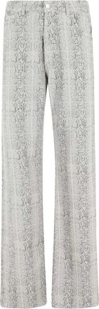 Federica Tosi Femme, Jeans, Gris, Taille: W27 Python Denim Jeans