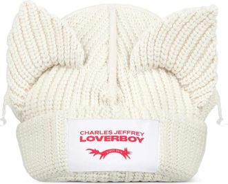Charles Jeffrey Loverboy Loverboy by Charles Jeffrey, Homme, Accessoires, Beige, Taille: ONE Size Chunky Ears Beanie