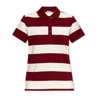 Moncler Polo mit Logo - - Tops - Damen - Rot - M