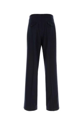 Giorgio Armani Virgin Wool Trousers - Navy