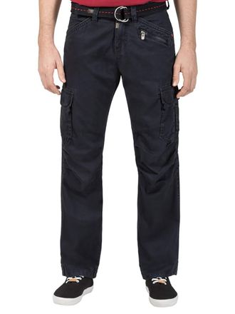 Timezone Herren Loose BenitoTz Cargo Hose, Schwarz (Blue Black 3886), W34/L34(Herstellergr&ouml;&szlig;e: 34/34)