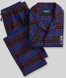 Ralph Lauren Pyjama-Set reiner Baumwolle mit B&auml;renstickerei
