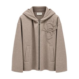 P.A.R.O.S.H. Zip-through Sweatshirt - - Sweatshirts & Hoodies - Damen - Beige - L