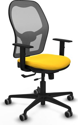 Piqueras y Crespo Economalla Jorquera Stuhl mit 1D-Armen, h&ouml;henverstellbare Lendenwirbelst&uuml;tze, ausgestattet mit Syncro/Traslack und eingespritztem Schaum. Mit Rollen v