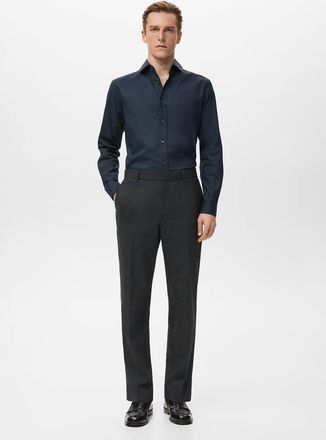 Mango Chemise 100 % coton slim-fit bleu marine - Homme - XXL - MANGO MAN