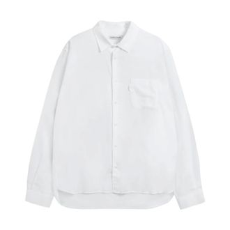 Ymc You Must Create Homme, Chemises, Blanc, Taille: L Chemise &agrave; manches longues coupe d&eacute;contract&eacute;e