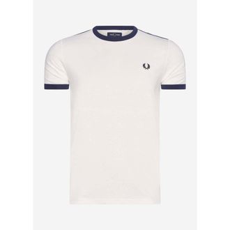 Fred Perry T-shirt &agrave; rayures - blanc neige
