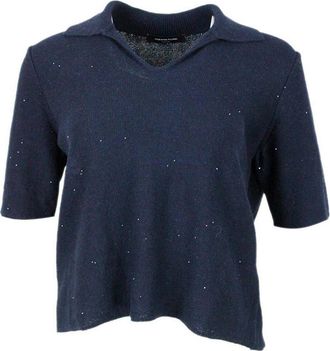 Fabiana Filippi Pull Col Rond - Bleu
