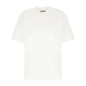 Ganni T-Shirt - - Tops - Damen - Wei&szlig; - L