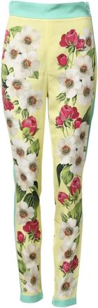 Dolce & Gabbana Femme, Pantalons, Multicolore, Taille: 36 FR High Waist Pants