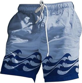 Generic Short de bain l&eacute;ger &agrave; s&eacute;chage rapide pour homme, bleu, 3XL