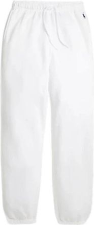 Ralph Lauren Femme, Pantalons, Blanc, Taille: 38 FR Cotton-blend Fleece Pantalons de surv&ecirc;tement