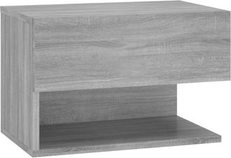 Generic Wandmontierte Nachttische, Schwebender Nachttisch, Nachttisch, Schrank, Schublade, Schwebendes Regal, Innenschlafzimmerm&ouml;bel, Wei (Graues Sonoma 10)