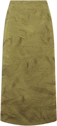 Ulla Johnson Plissierter Satin-Midirock - - Skirts - Damen - Gr&uuml;n - S