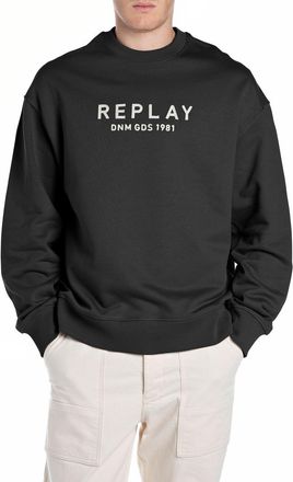Replay Herren M3075 Sweatshirt, 098 Black, M