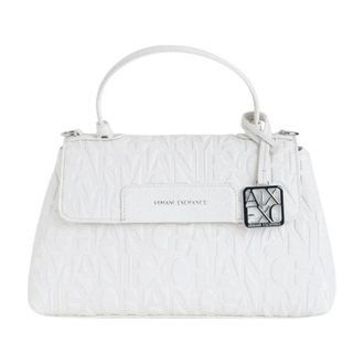 A|X Armani Exchange Femme, Sacs, Blanc, Taille: ONE Size Sac &agrave; main avec poign&eacute;e sup&eacute;rieure