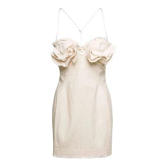 Jacquemus La Robe Artichaut Courte Denim - - Dresses - Damen - Wei&szlig; - XS
