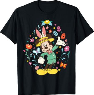 Disney Mickey Mouse with Bunny Ears and Easter Egg Spring T-Shirt