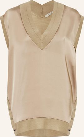 AllSaints Allsaints Blusentop Bern Im Materialmix grau
