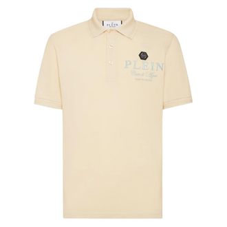 Philipp Plein Homme, Tops, Beige, Taille: 2XL SS Club The Course Polo