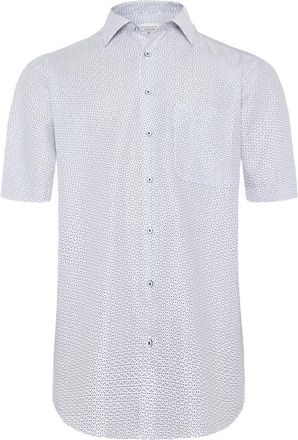 Eterna Gemustertes Kurzarmhemd aus Baumwolle und Cooling-Funktion in