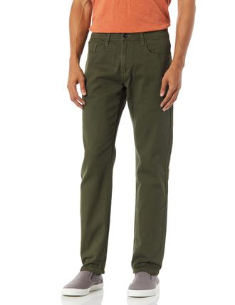 Southpole Herren Stretchable Basic Style of Color Skinny Twill Pants Jeans, Oliv/Blatt f&uuml;r Mich (Leaf It to Me), 32W / 30L