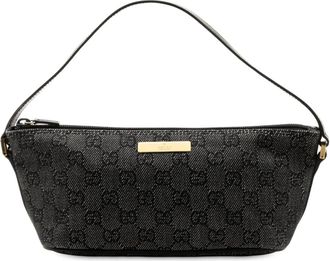 Gucci Hobo Bags - GG Denim Boat - Gr. unisize - in Grau - f&uuml;r Damen