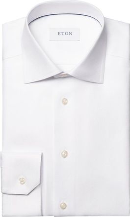 Eton Unifarbenes Signature Twill-Hemd mit Kentkragen, Contemporary Fit in