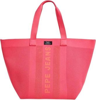 Pepe Jeans London Femme, Sacs, Rouge, Taille: ONE Size Knit Winslow Shopper